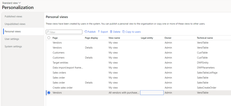 How-to quickly share a saved view in Dynamics 365 FSCM
