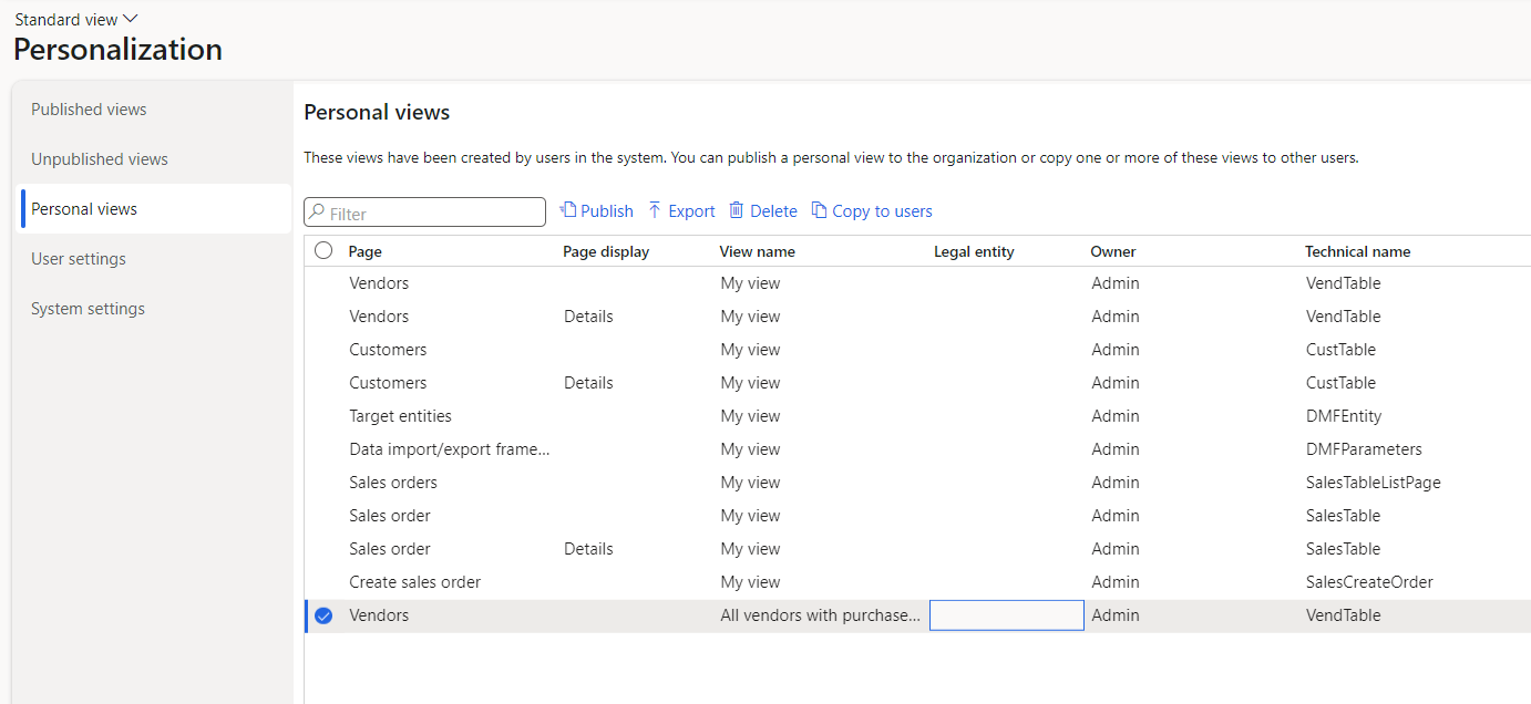 How-to quickly share a saved view in Dynamics 365 FSCM