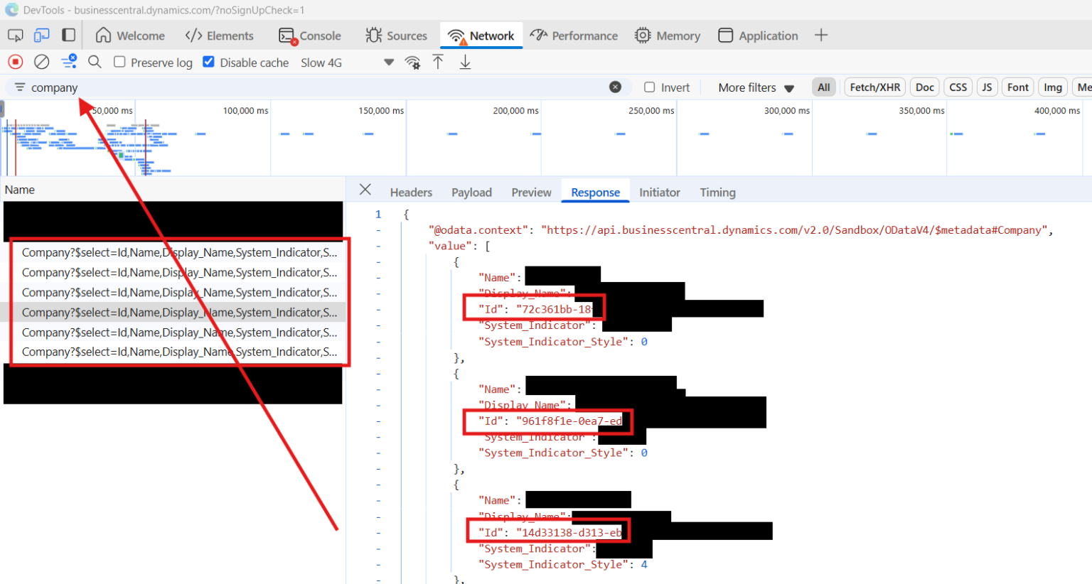 How to find the company ID (GUID) in Business Central
